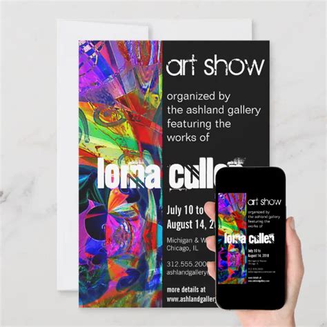 Art Gallery Invitation Candies Zazzle
