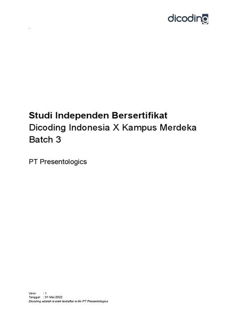 Sib Dicoding Batch 3 Pdf