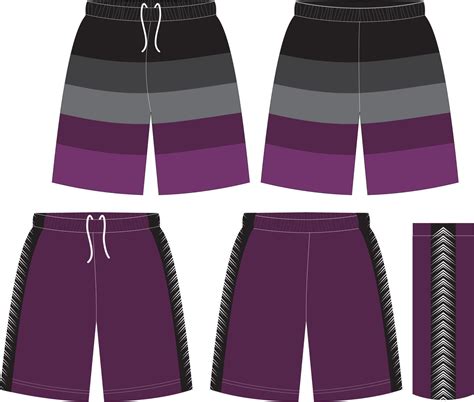 Basketball Uniform Shorts Template For Basketball Club Front And Back