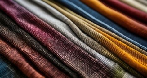 Vibrant Fabric Swatches In A Neat Row Stock Illustration Illustration