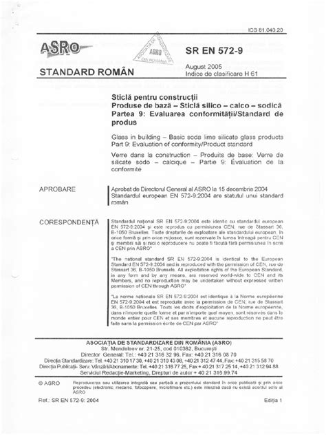 Sr En 572 9 Sticla Pentru Constructii Produse De Baza Sticla Silico