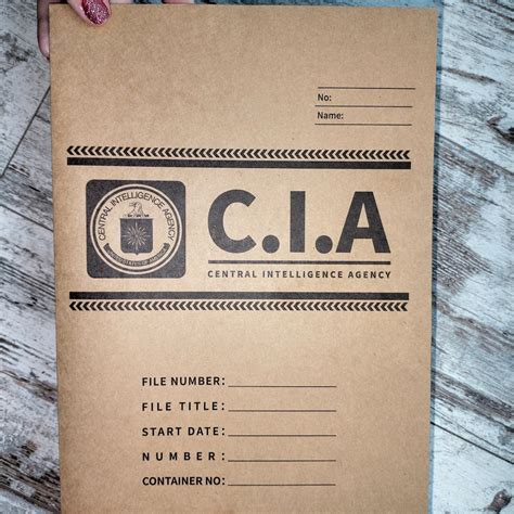 Prop Cia Paper Folder Top Secret Special Services Folder For Cosplay