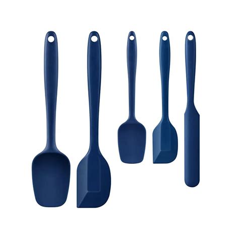Food Grade Non Stick Heat Resistant Rubber 5pcs Blue Kitchen Silicone