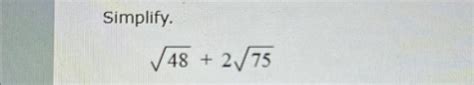 Solved Simplify 48 275