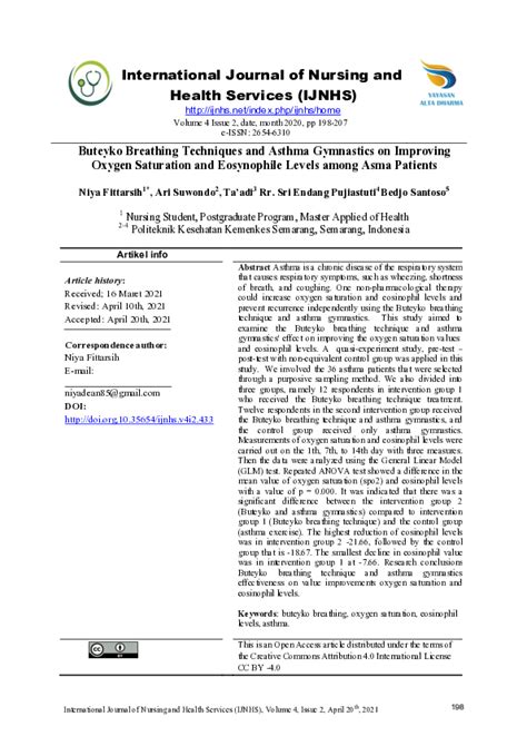 Pdf Buteyko Breathing Techniques And Asthma Gymnastics On Improving