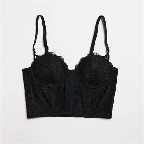 Lace Corset Top Black Pepper