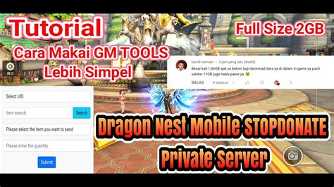 tutorial cara makai gm tools dragon nest mobile stopdonate awaken