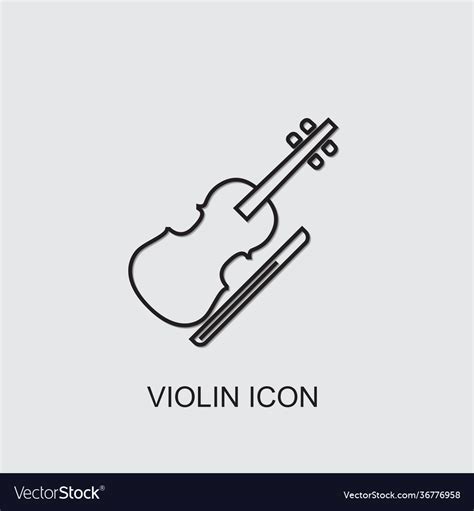 Violin Icon Royalty Free Vector Image Vectorstock