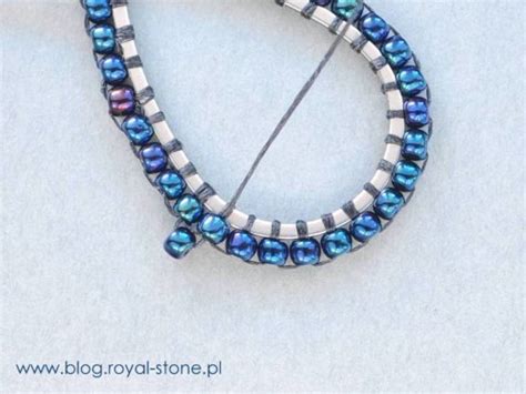 Kolczyki z kryształków i koralików na bazie łezce Royal Stone blog