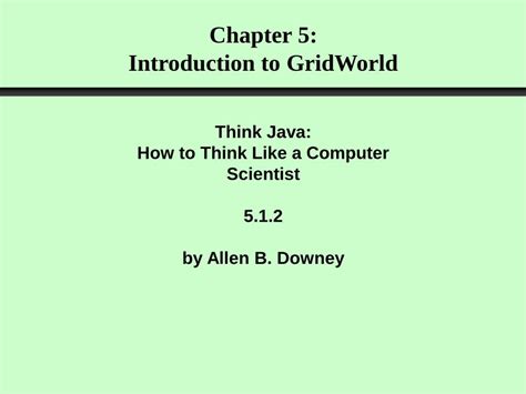 Pdf Chapter 5 Introduction To Gridworld Dokumentips