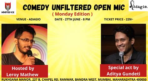Comedy Unfiltered Open Mic Ft Aditya Gundeti