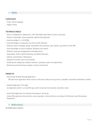 Hasan Yazbeck CV PDF