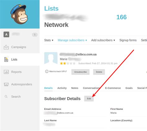 Editing A Subscriber S Information In Mailchimp Open Data
