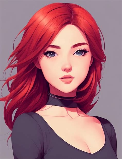 Anime Girl With Blue Hair And Red Eyes