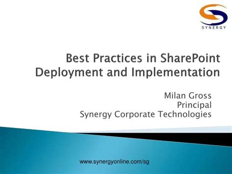 ppt best practices in sharepoint deployment and implementation