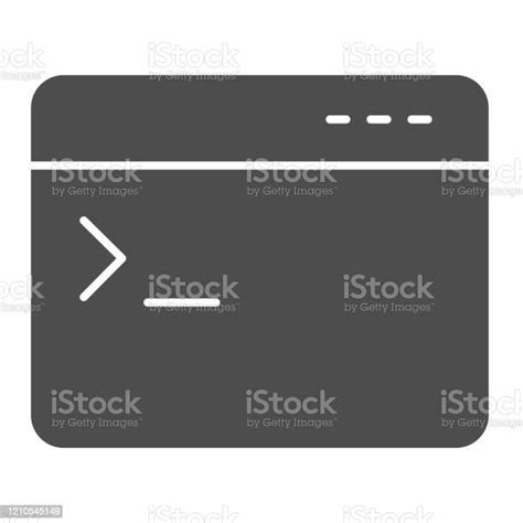 Program Console Solid Icon Application Command Input Window Symbol