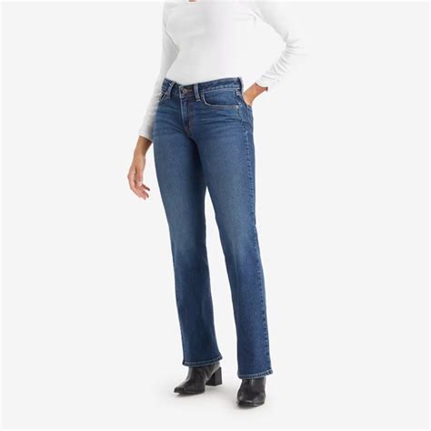 Levis Womens Superlow Bootcut Jeans In The Last Straw Wash