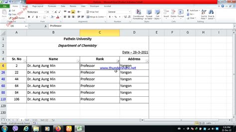 Excel မှာ ရိုက်ထားတဲ့ ဒေတာတွေ အများကြီးထဲ ကိုယ်လိုတာလေးပဲ စစ်ထုတ်ကြည့်ကြမယ်။ Sort And Filter