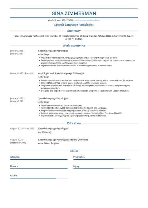 10 Speech Language Pathologist Resume Examples That Work