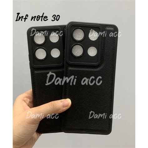 Jual Infinix Note 30 Case Leather Pro Black Soft Case Infinix Note 30 Jakarta Barat DAMI ACC