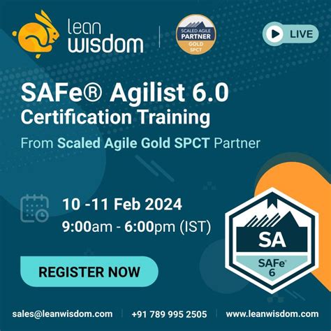 Leanwisdom On Linkedin Safe Agile Leanagile Businessagility Agilist Certification Training