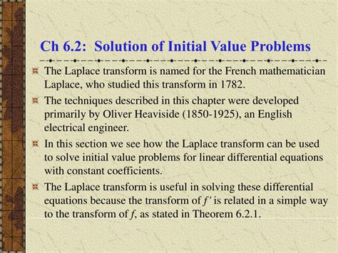 Ppt Ch Solution Of Initial Value Problems Powerpoint