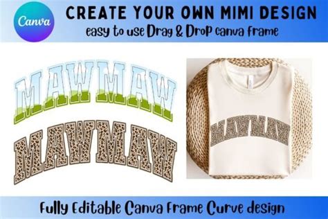 Mawmaw Canva Frame Curve Design Graphic By Ladyandbuns · Creative Fabrica