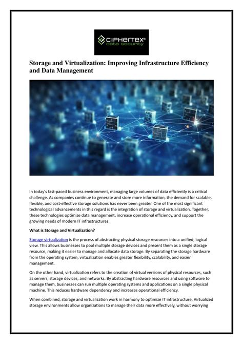 Ppt Storage And Virtualization Improving Infrastructure Efficiency And Data Management