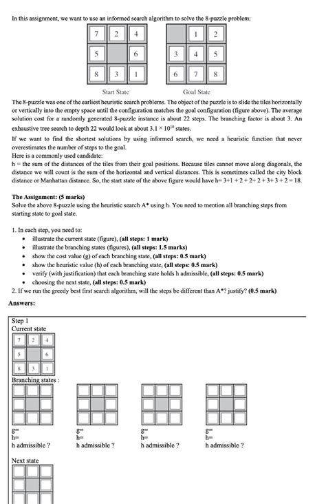 Solved In This Assignment We Want To Use An Informed Search