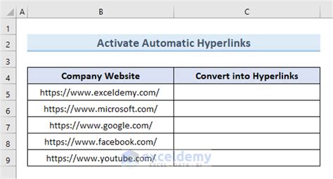 How To Convert Text To Hyperlink In Excel 5 Methods Exceldemy