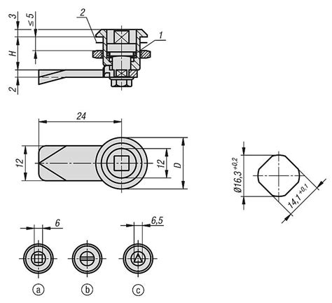 Quarter Turn Locks Stainless Steel Norelem