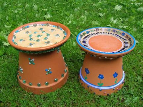 Wildlife Daisymom Picture Home Made Bird Baths Bird Bath Terra Cotta Pot Crafts Bird