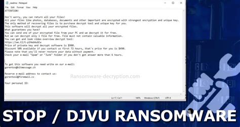 Stop Djvu Ransomware Encryption And Decryption Datulous Data Recovery And Cyber Security