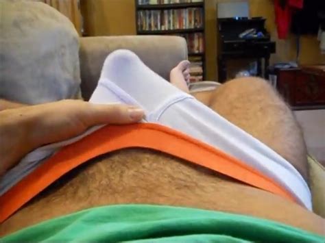 Cumming Through White Briefs