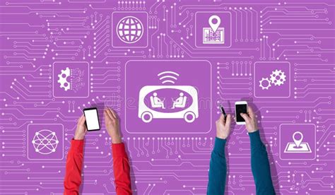 Concept Of Self Driving Car Stock Illustration Illustration Of Driverless Navigation 271942678