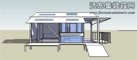 二手集装箱活动房屋创意设计带天窗的变形小屋 2 远东集装箱网