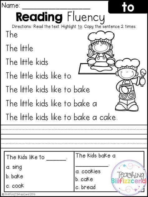 First Grade Reading Passages For Fluency