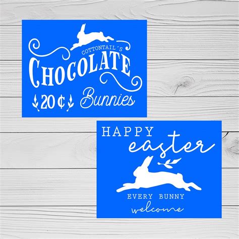 Easter Stencil Reusable Adhesive Silkscreen Stencil Easter Bunny