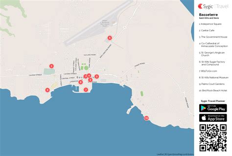 Basseterre Printable Tourist Map Tripomatic