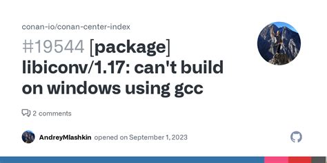 Package Libiconv117 Cant Build On Windows Using Gcc · Issue