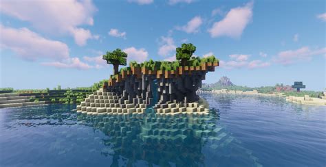 I Made A Handmade Cliff Facing Towards The Sea Rminecraft