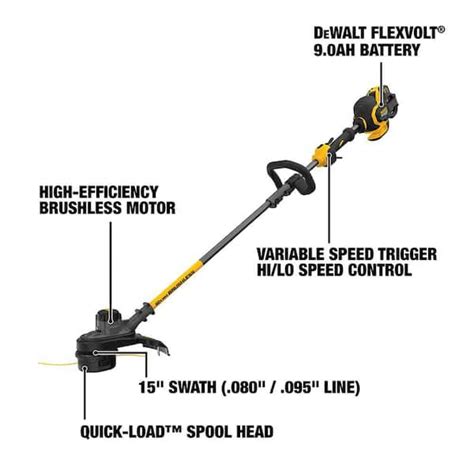Dewalt 60V MAX Flexvolt String Trimmers The Home Depot