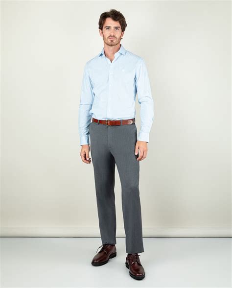 El Ganso® Camisa Popelín Raya Butcher Celeste