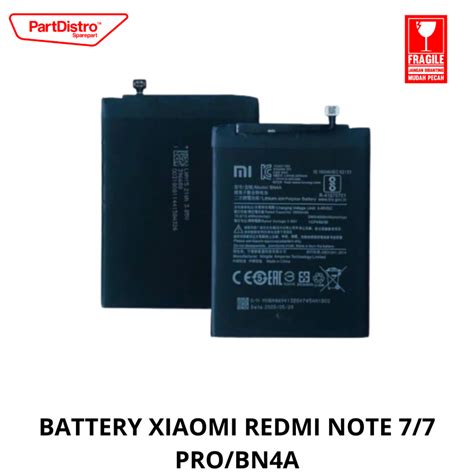 Jual BATTERY BATERAI XIAOMI REDMI NOTE 7 7 PRO BN4A Shopee Indonesia