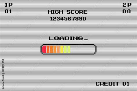 loading pixel art 8 bit game retro game for game assets in vector