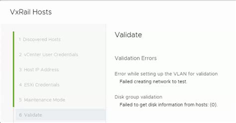 Dell Emc Vxrail Error While Setting Up The Vlan For Validation Failed