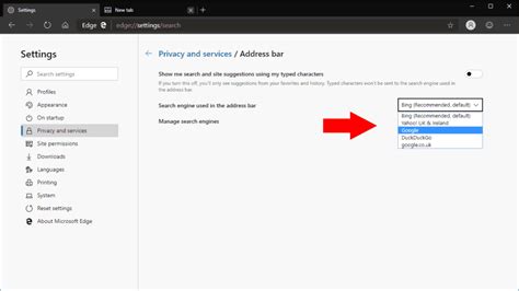 Jak Zm Nit V Choz Vyhled Va V Microsoft Edge Dev Windoq