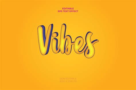 Premium Vector Eps Vibes Fully Editable Eps Text Effect
