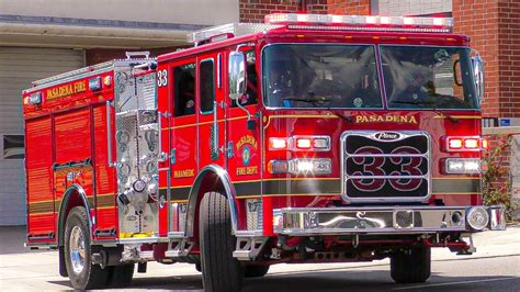 Pasadena Fire Dept New Engine 33 Responding Youtube