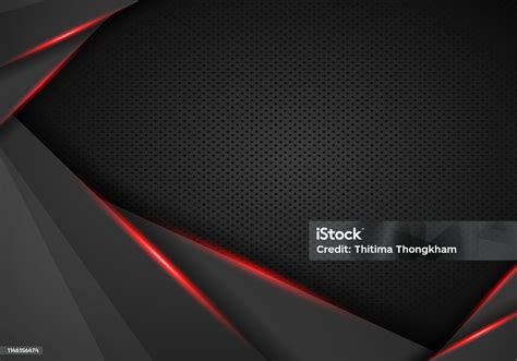 레드 프레임 템플릿 레이아웃 디자인 기술 개념 배경 벡터와 추상 블랙 0명에 대한 스톡 벡터 아트 및 기타 이미지 0명 구도 금속 Istock